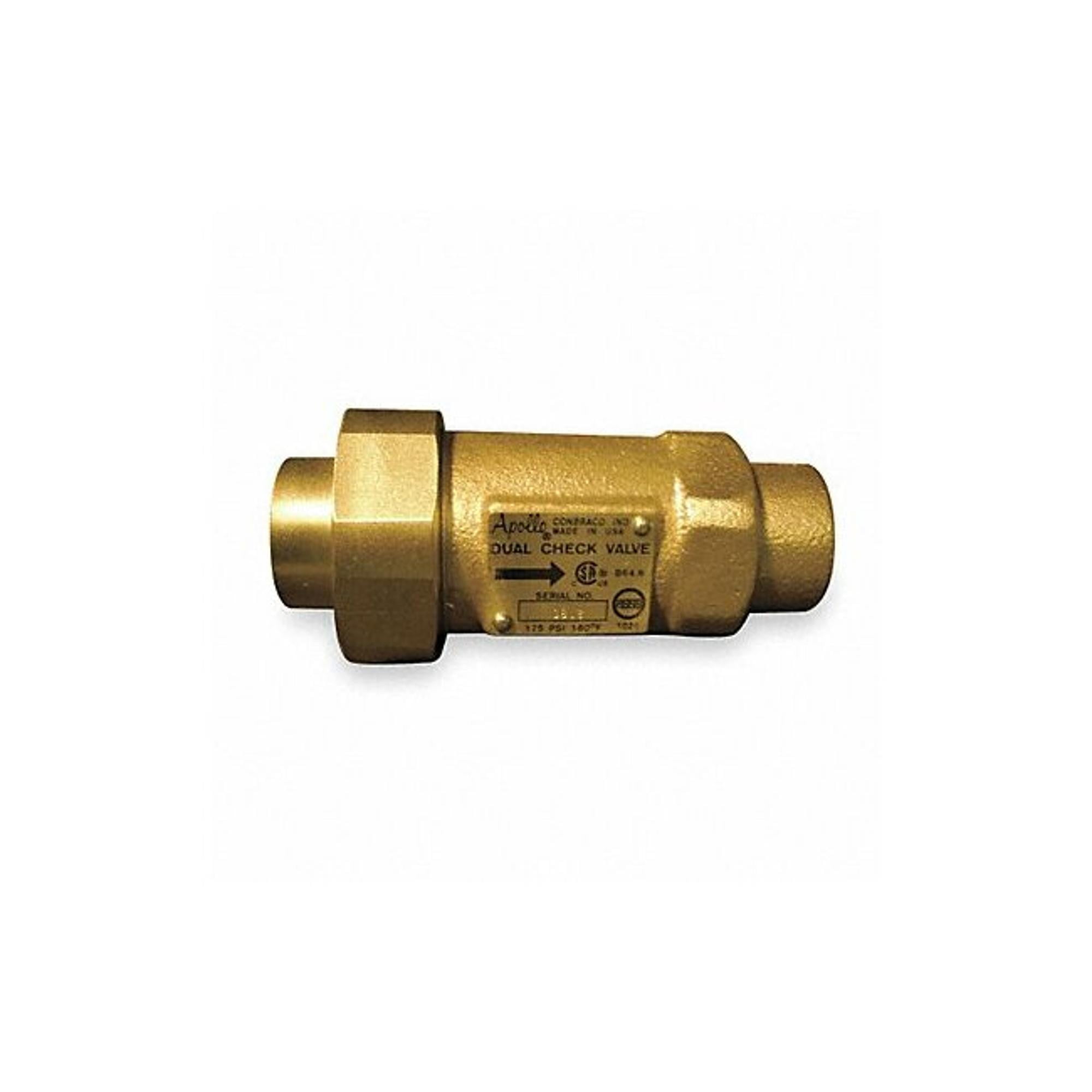 Apollo Valves Dual Check Valve,Bronze,1",FNPT 4ALF3A55A - Walmart.com