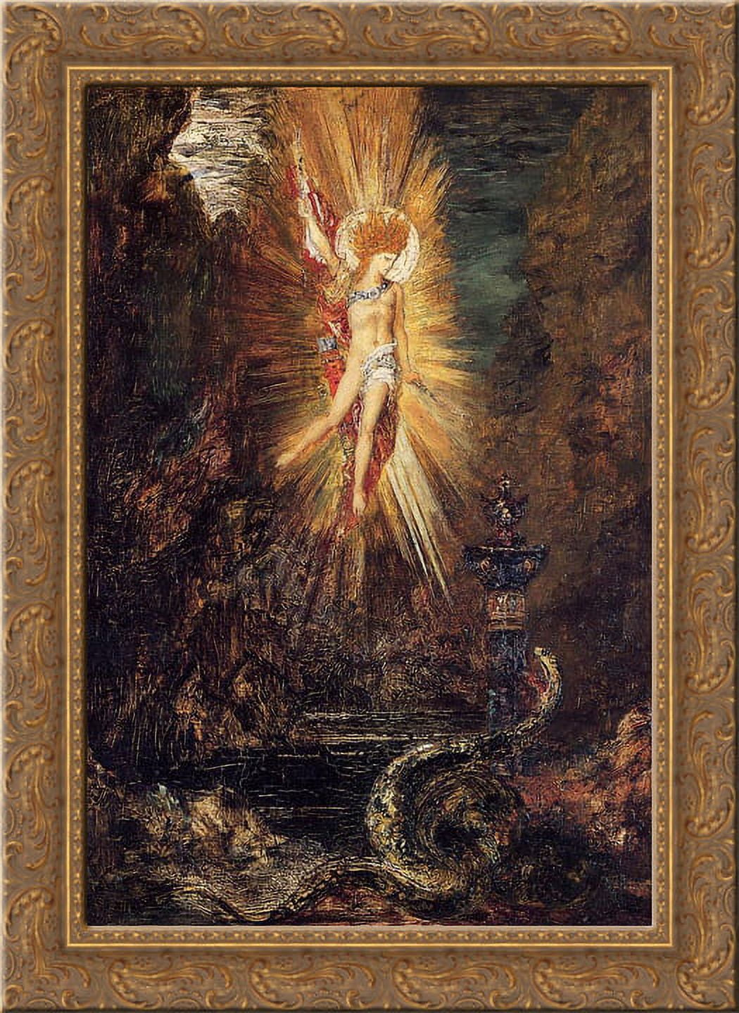 Apollo Vanquishing the Serpent Python 20x24 Gold Ornate Wood Framed ...