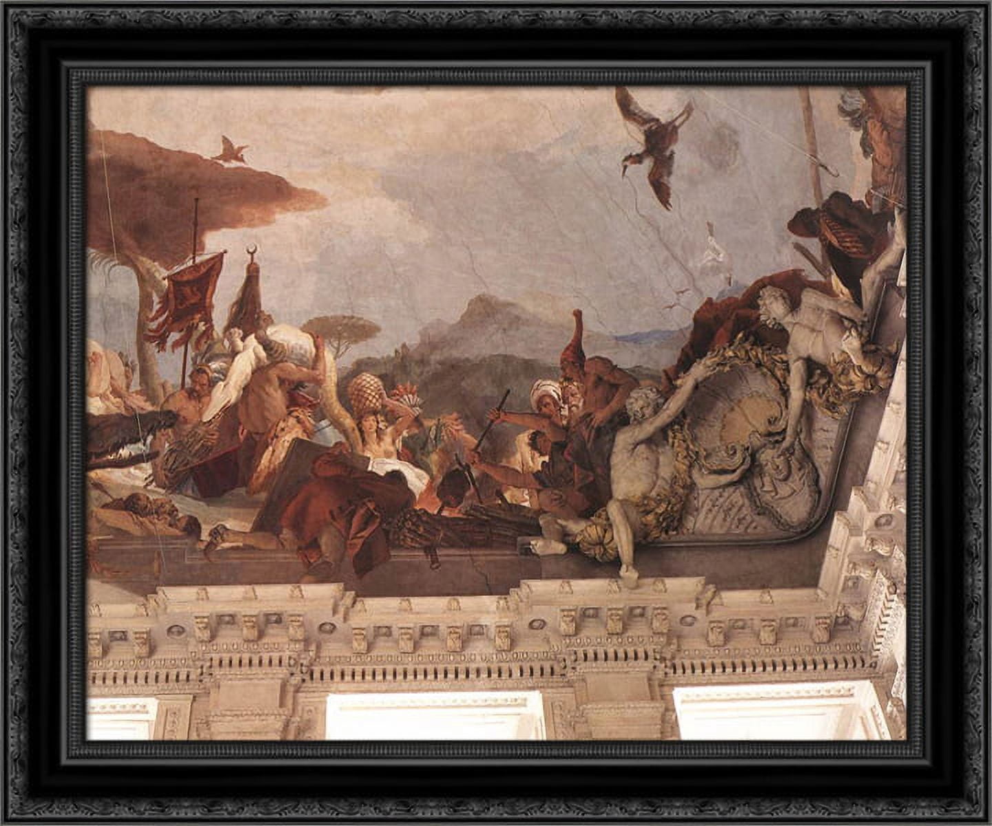 Apollo and the Continents [detail: 3] 24x20 Black Ornate Wood Framed ...