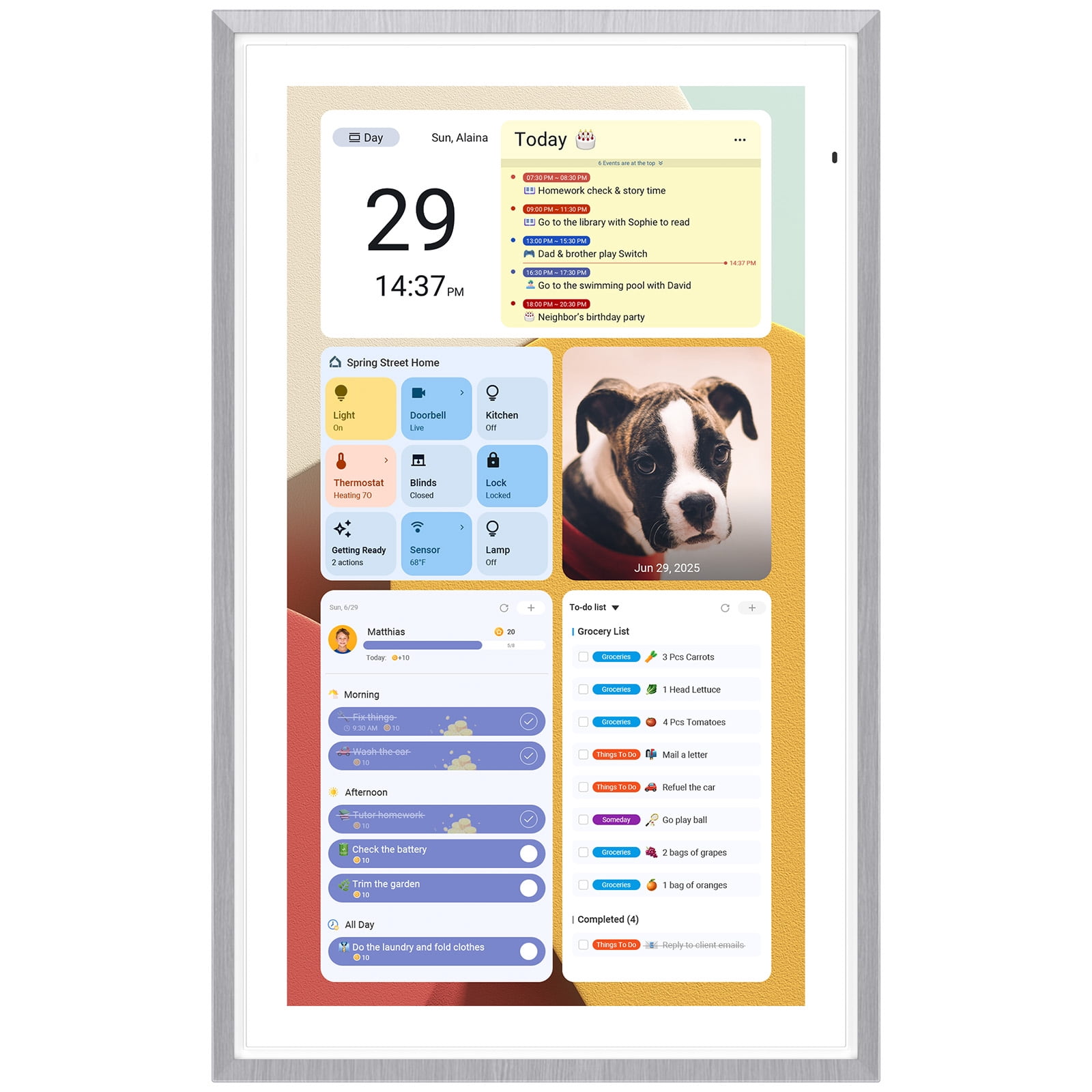 ApoloSign 21.5 inch Digital Calendar, Dual-Mode Smart Wall Planner ...
