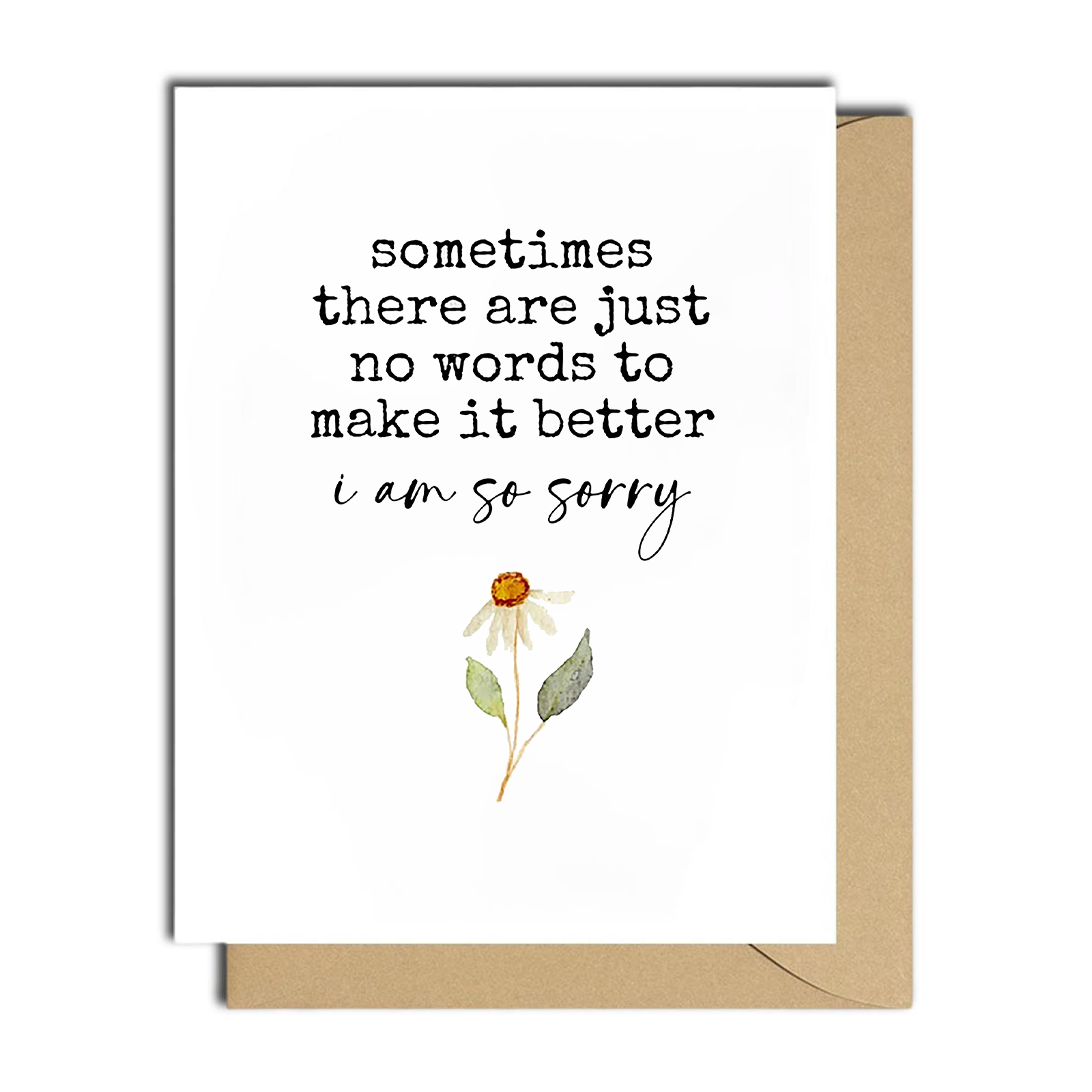 Apology Card – "Sometimes There Are Just No Words" – Thoughtful Sorry ...