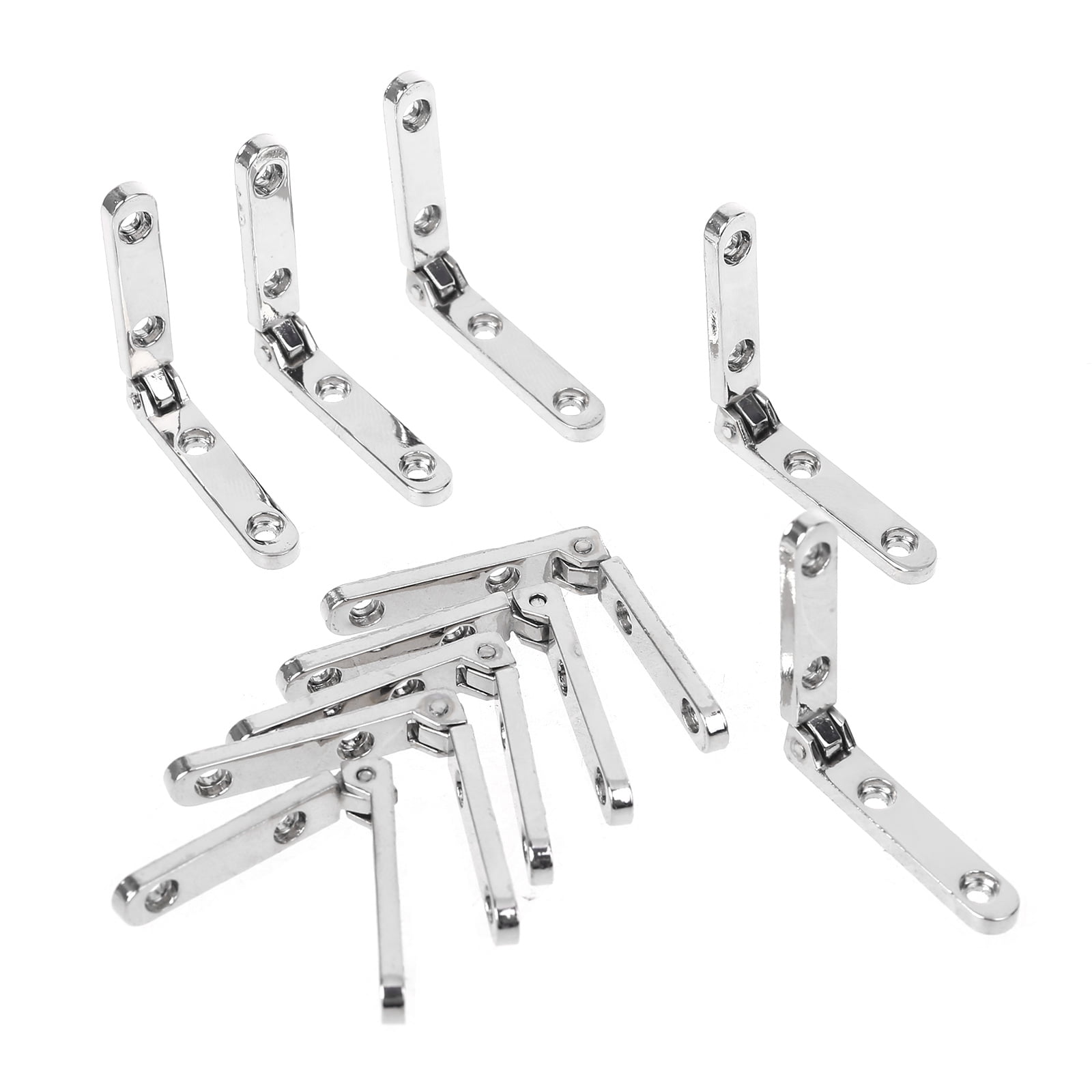 Apooke 10 Pcs 90 Degree Folding Hinge Small Zinc Alloy Side Rail Hinge ...