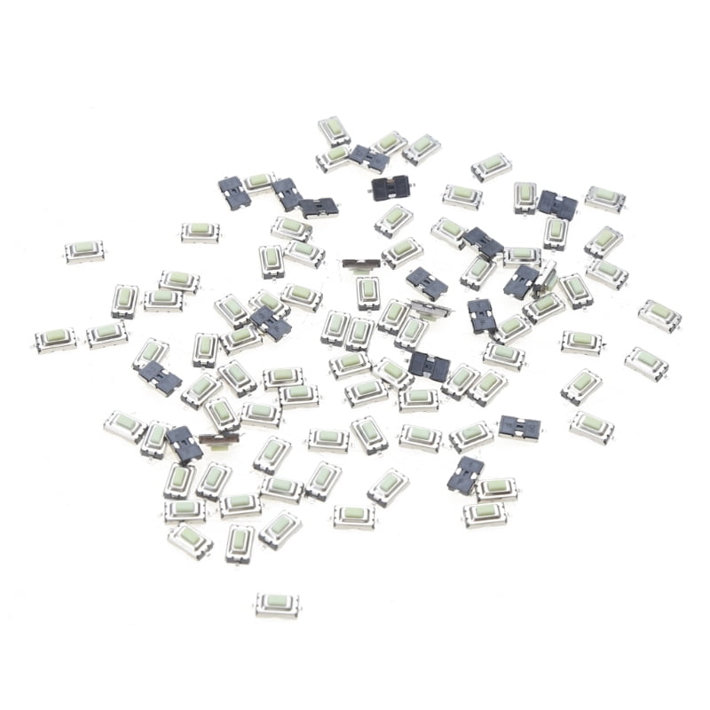 Apooke 100 Pcs 3x6x2.5mm Momentary Tact SMD SMT Push Button Micro ...