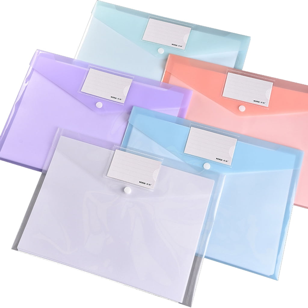 Apooke 10x A4 Clear File Organizer with Snap Button for Office Document ...