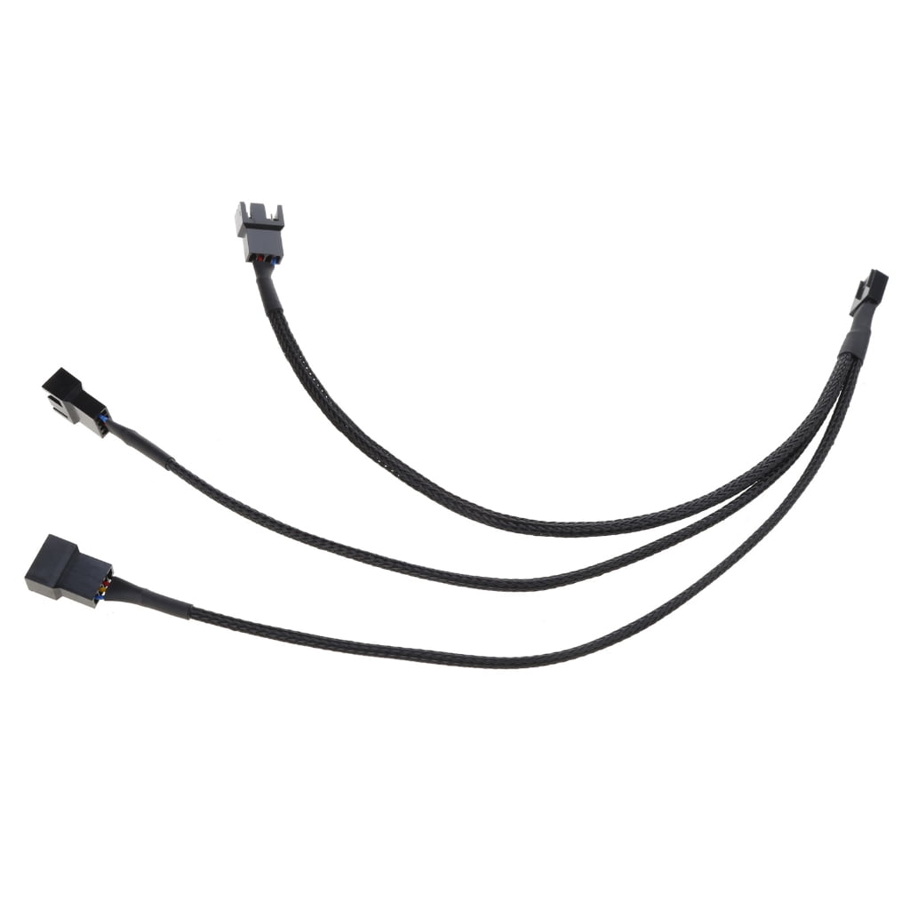 Apooke 12V 30CM 3Pin Fan PWM 1 to 3 Way Power Supply Extension Cable Y ...