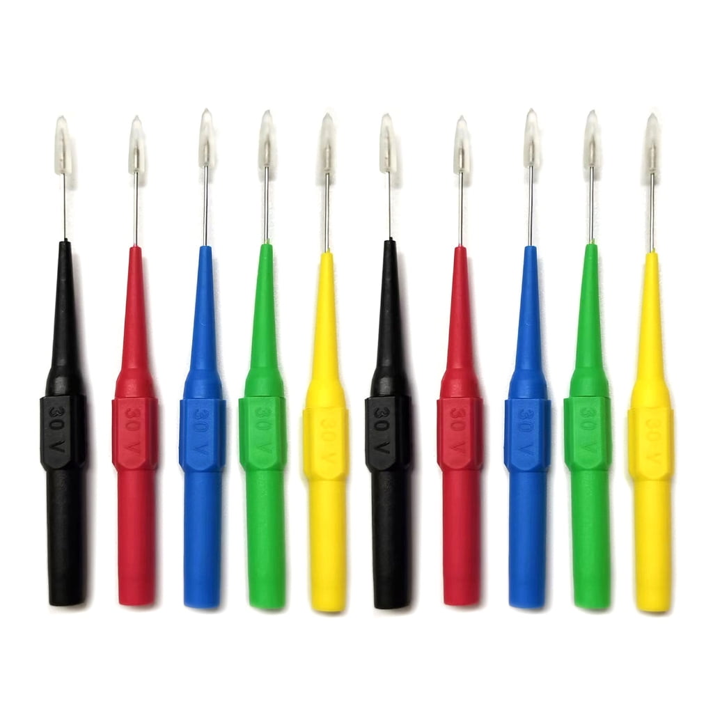 Apooke 2/10Pcs 0.7mm Multimeter Test Probe Pins, Wire Piercing Probe ...