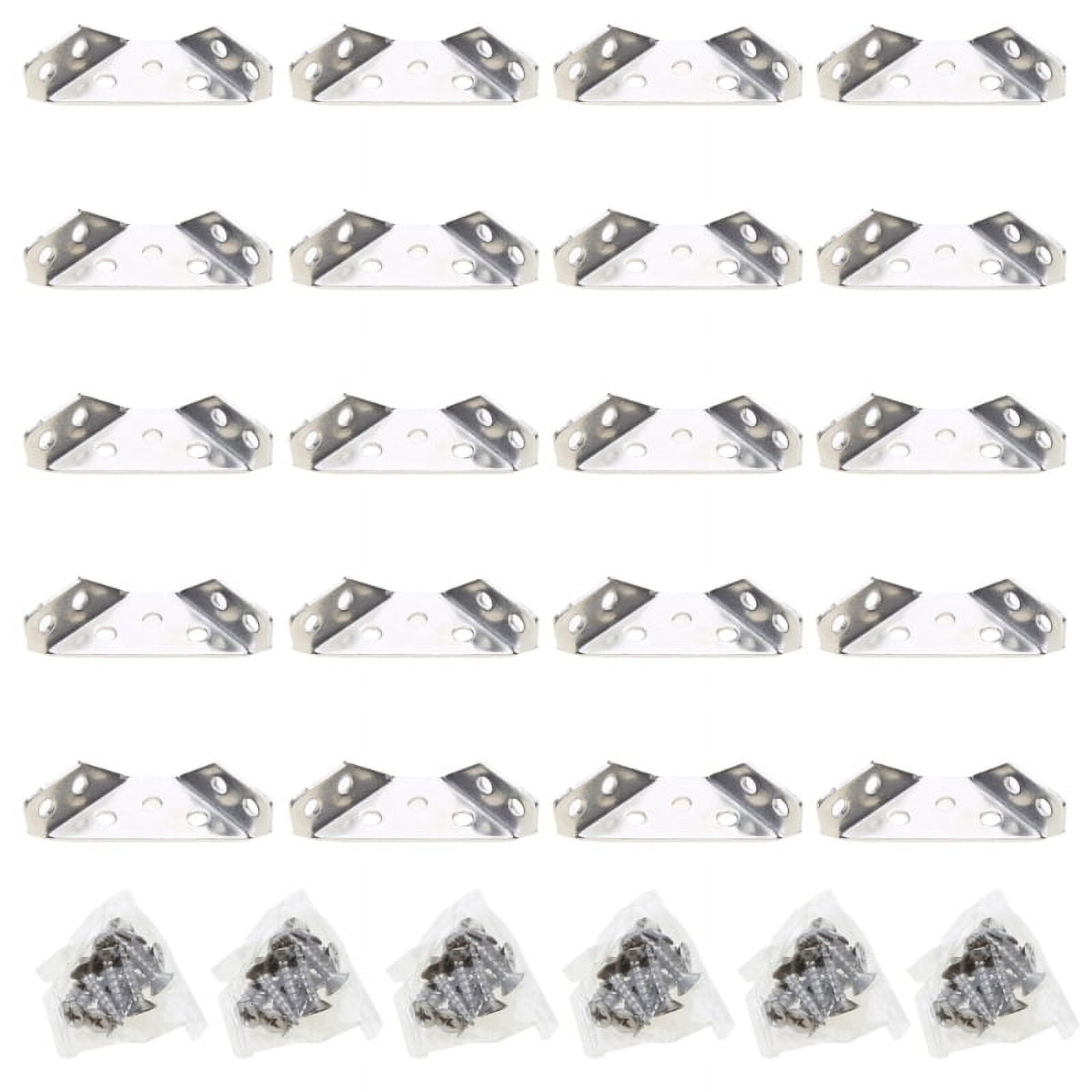 Apooke 20Pcs Universal Furniture Corner Connectors Stainless Steel ...