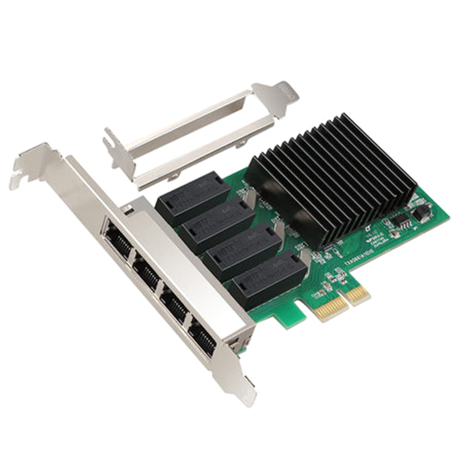 Apooke 4-Port Slot PCI-E X1 RJ45 Interface Gigabit Ethernet Network Card Rate RTL8111H - Walmart.com