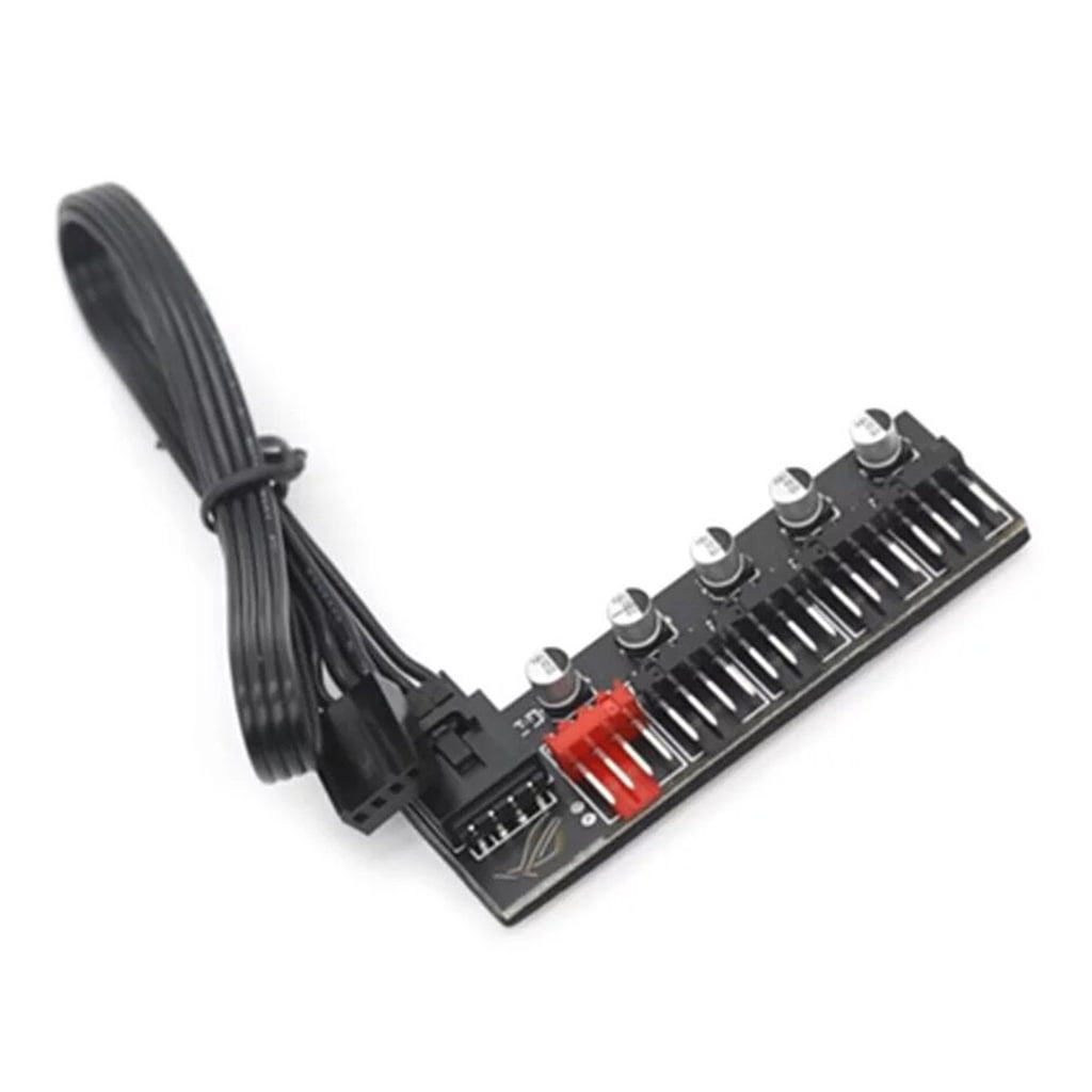 Apooke 5 Port PC Fan Hub Splitter Speed Controller Adapter for 4 Pin ...