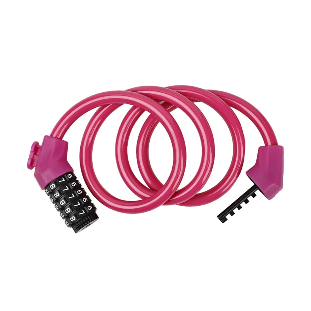 Apooke 5Digit Combination Bike Cable Locks Self Coiling Bike Locks ...