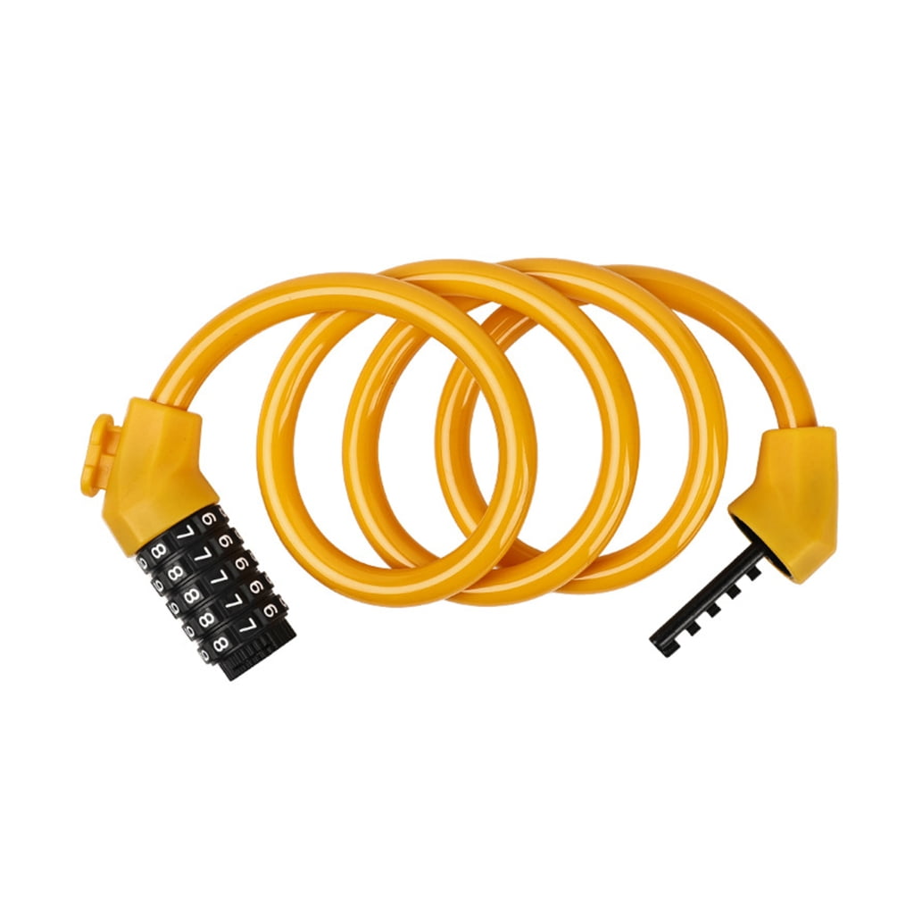 Apooke 5Digit Combination Bike Cable Locks Self Coiling Bike Locks ...