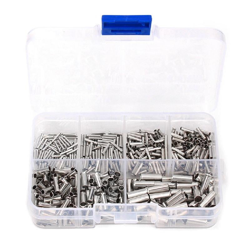 Apooke 600pcs Wire End Ferrules Assortment Uninsulated Cable Sleeves ...