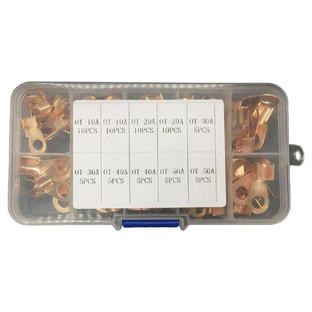 Apooke 70pcs Battery Cable End Wire Connectors Copper Rings Terminals ...