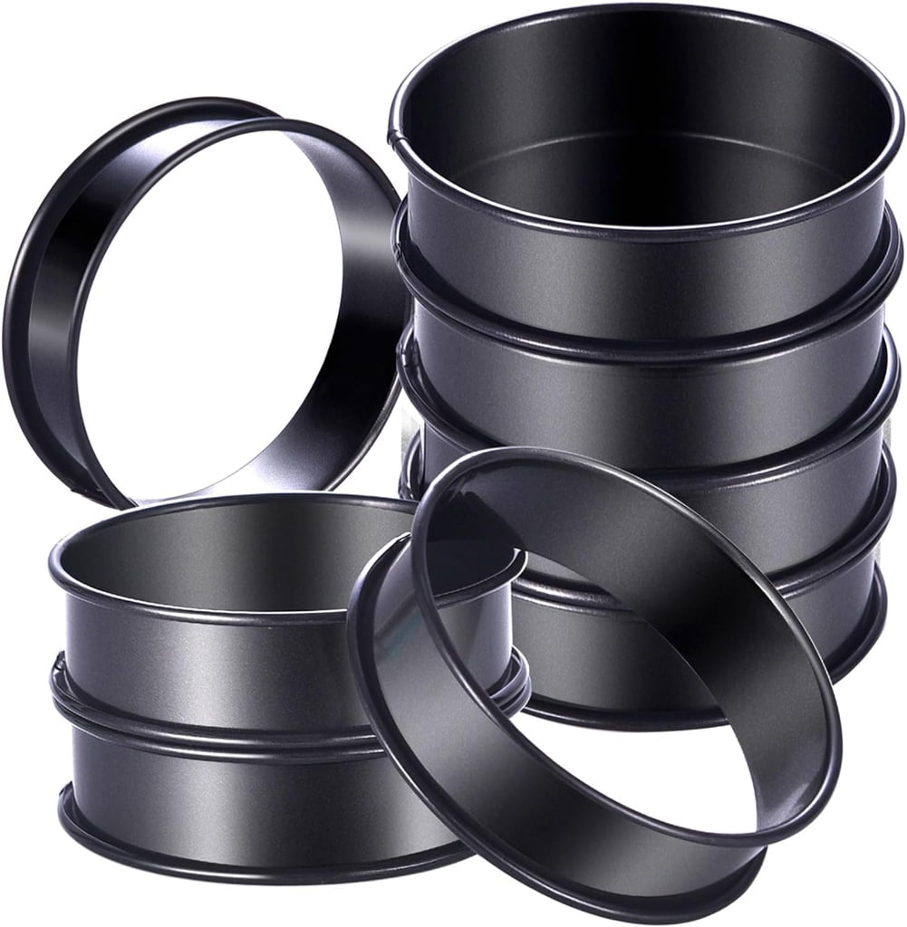 Apooke 8 Pack Professional Pastry Molds Stainless Steel Cooking Molds ...