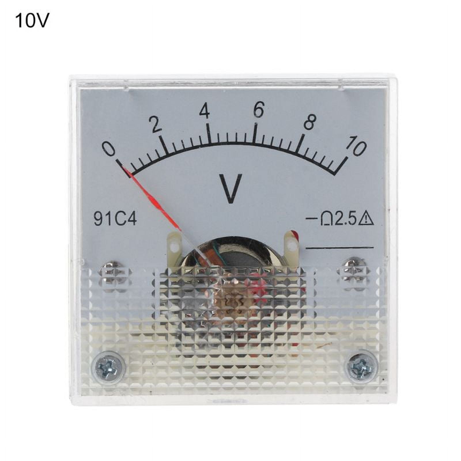 Apooke 91C4 for DC Voltmeter Analog Panel Voltage Meter Mechanical Pointer Type 3/5/10/15/20/30 ...