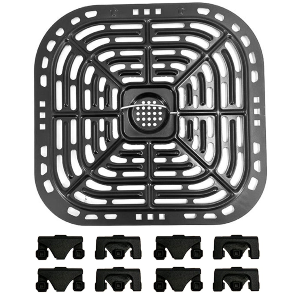 Apooke Air Fryer Grill Pan Crispers Plate Tray Rack Square Grill Pan ...