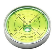 50 x 12mm Spirit Level Bubble Black Angle Clear Mini Round Leveller ...
