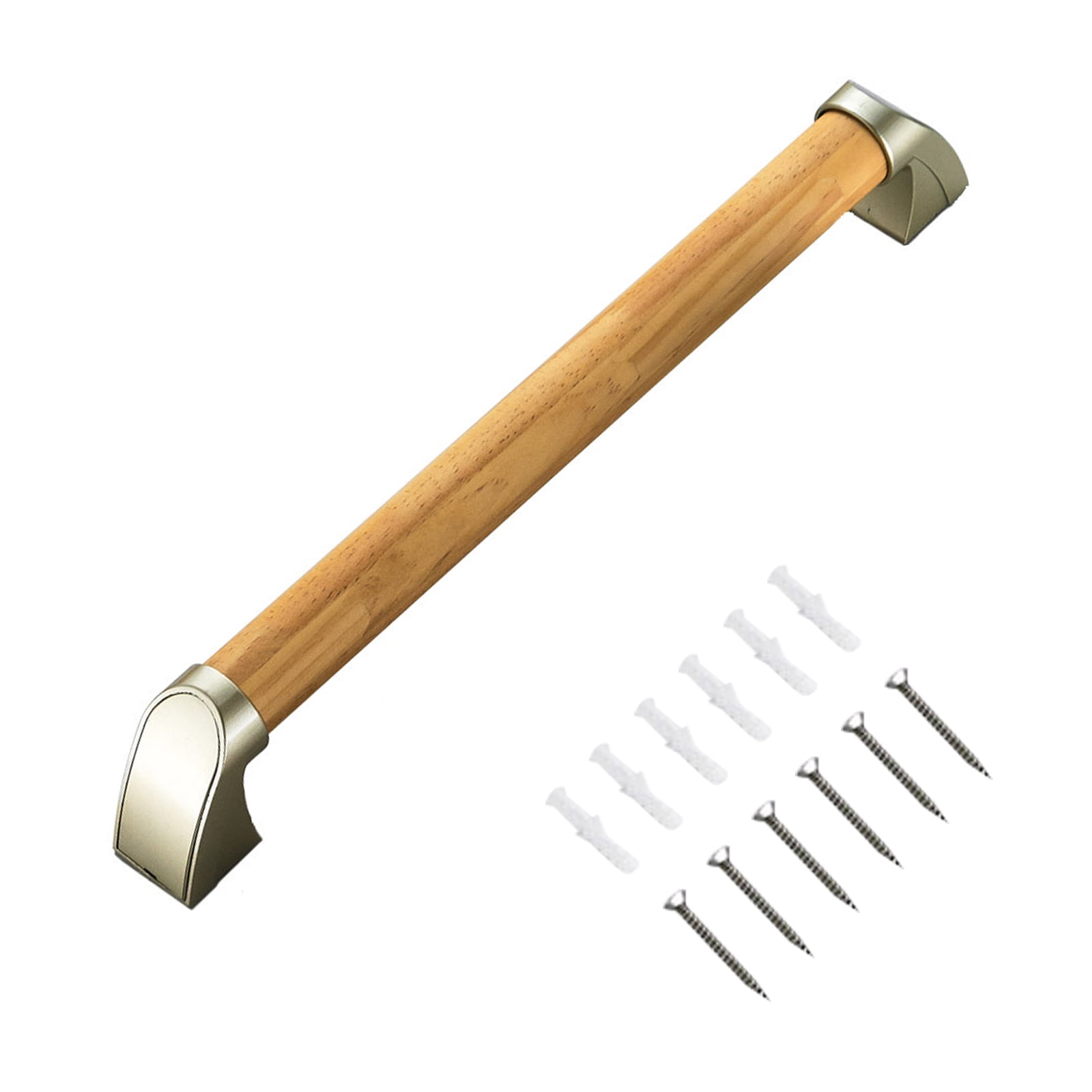 Apooke Bathroom Grab Bar Rail Solid Wooden Bathroom Handle Safety ...