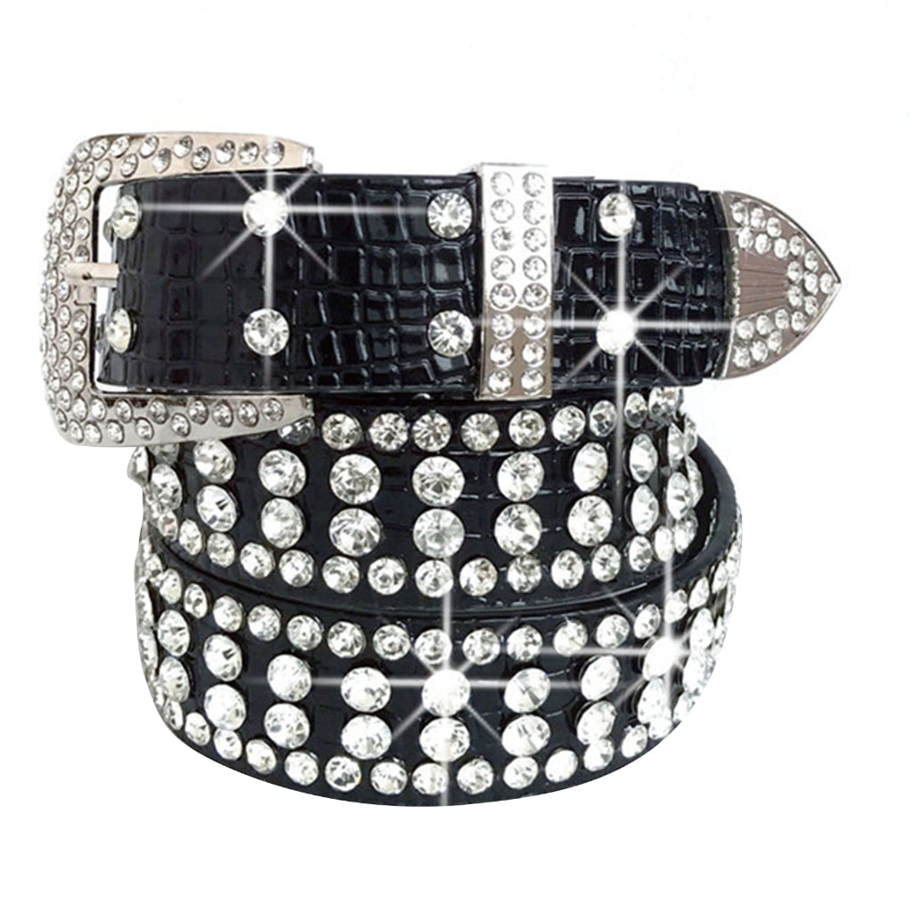 Apooke Bling Rhinestone Belts Women Fashion Cowgirl Western Studded ...