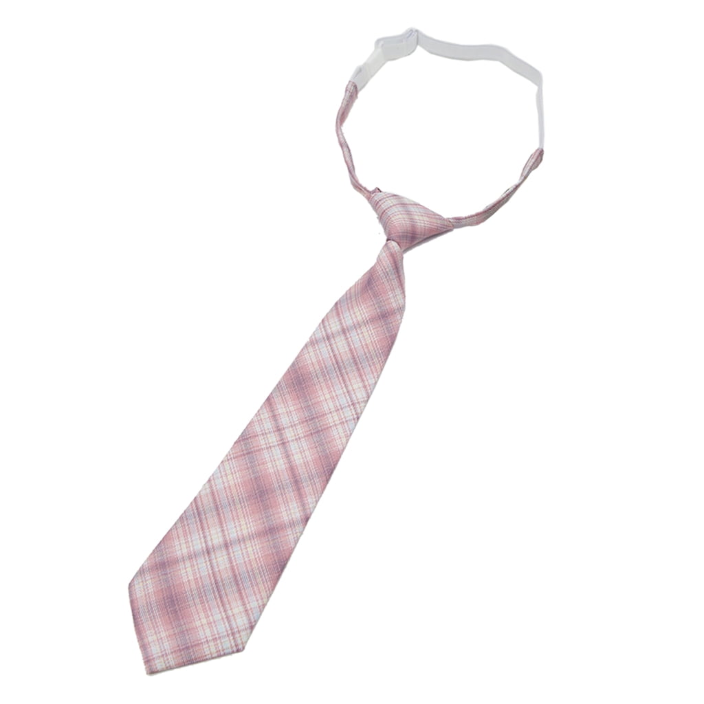 Apooke Casual Plaid Necktie for Boy Girl Cute Slim Lazy JK Ties Uniform ...