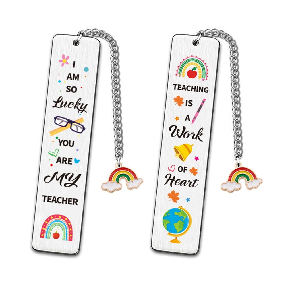 Apooke Chain Bookmarks Metal Book Mark Book Page Divider Reading ...