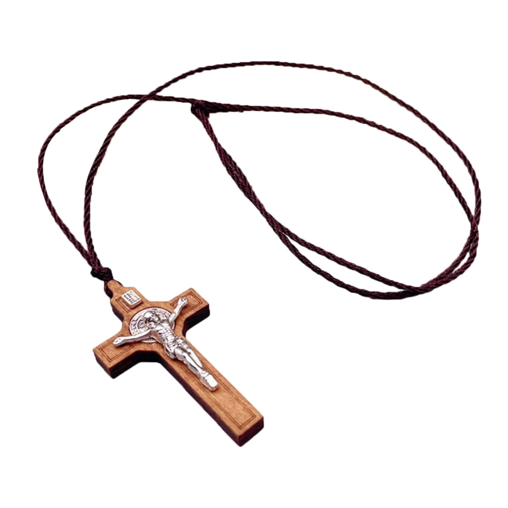 Apooke Crosses Necklace Wood Metal Pendants Orthodox Praying Chain ...