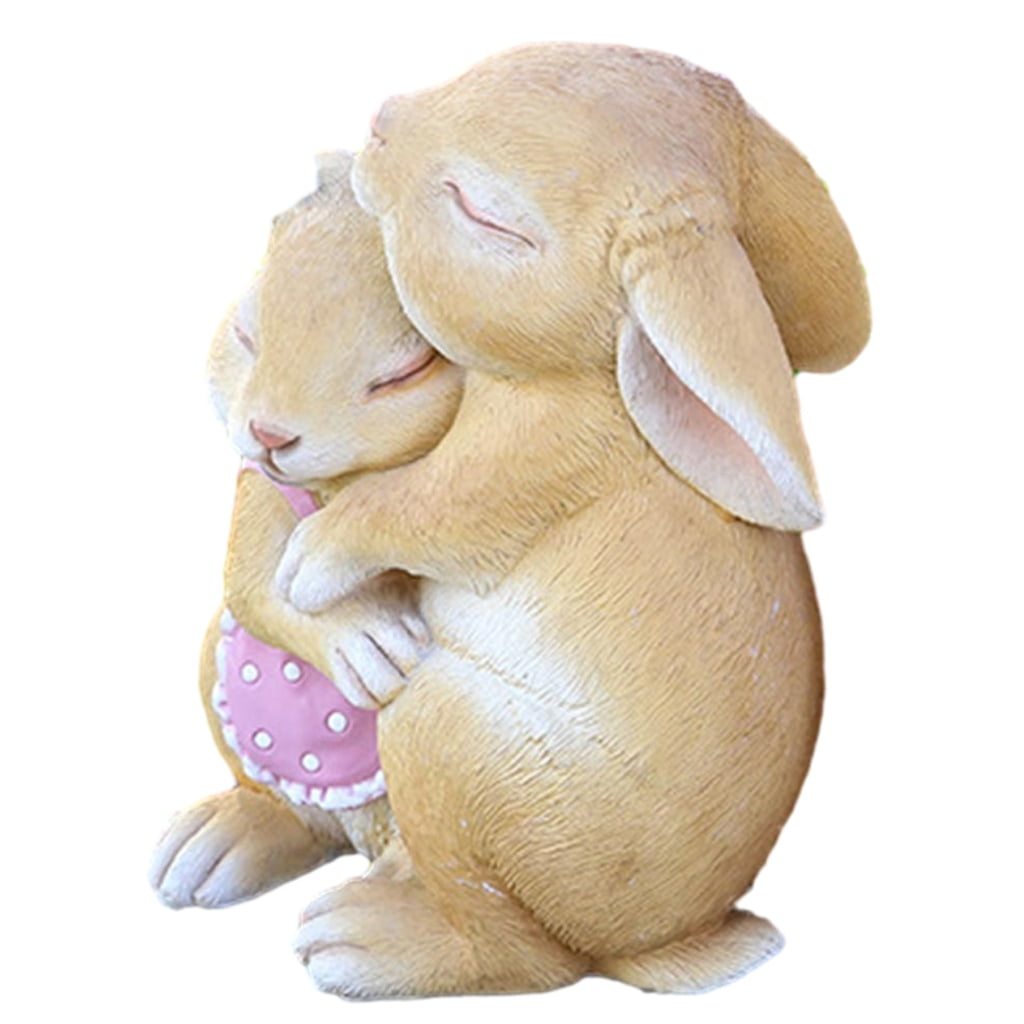 Apooke Cute and Creative Rabbit Sculptures Resin Rabbit Figurines ...