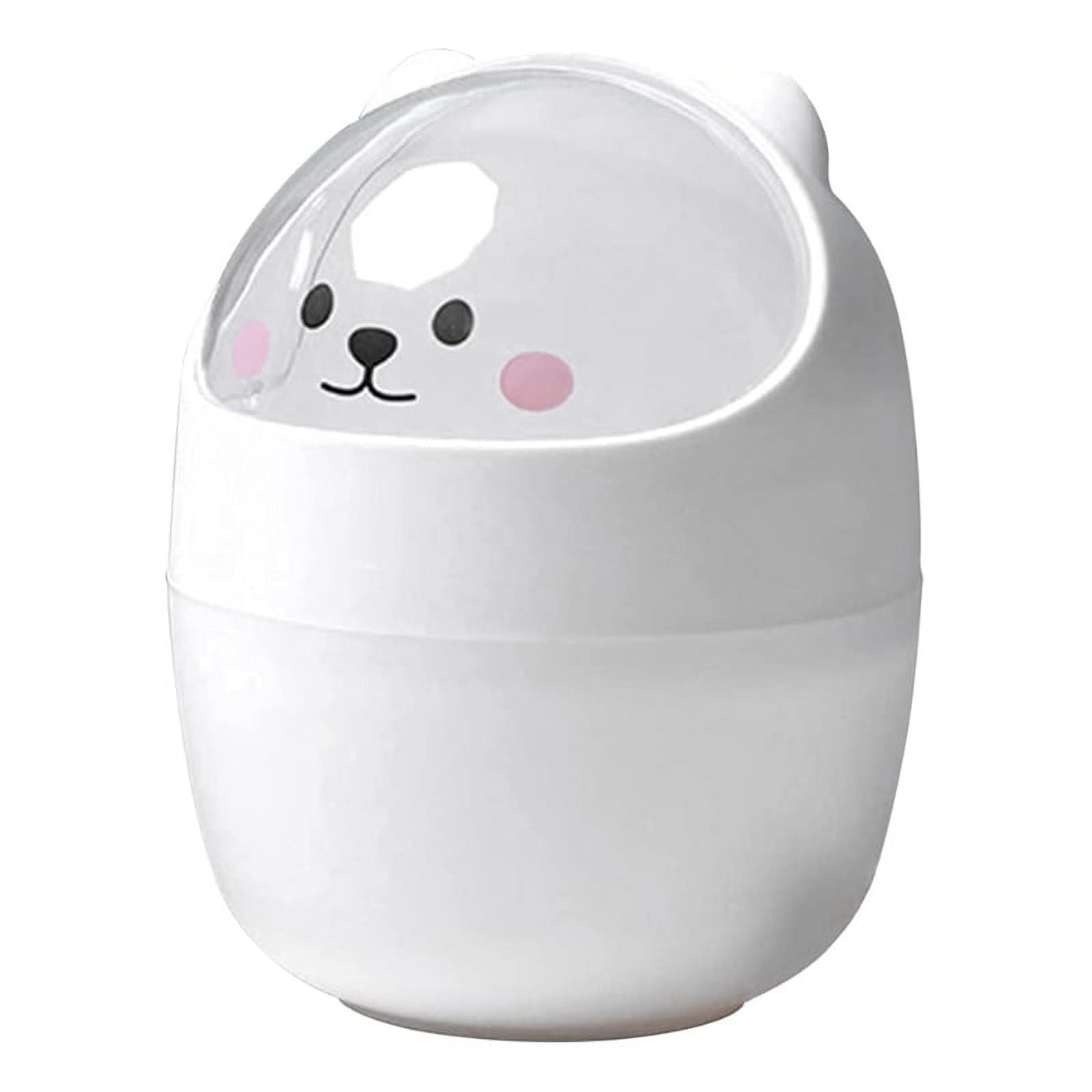 Apooke Dormitory Trash Can Miniature Cartoon for Cat Tabletop Place Box ...