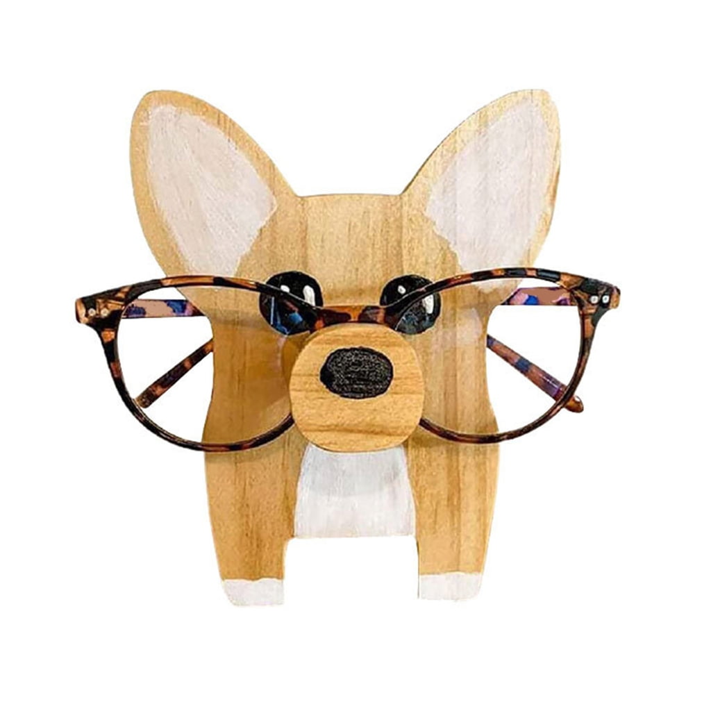 Apooke Eyeglass Holder Wooden Spectacle Display Stand Home Office Desk ...