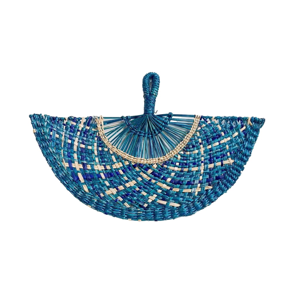 Apooke Hand-Woven Straw Fan Color Wall Decorations Summer Cooling Fan ...