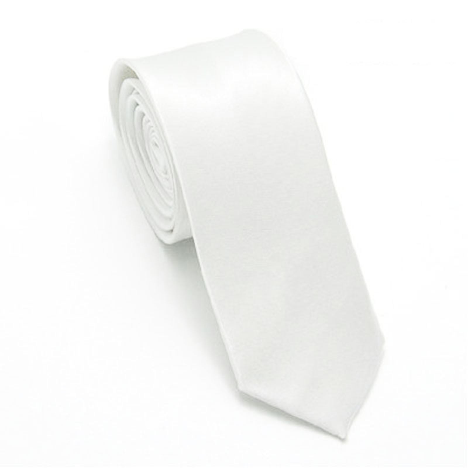 Apooke Men Blank Sublimation Tie Solid Color White DIY Heat Transfer ...