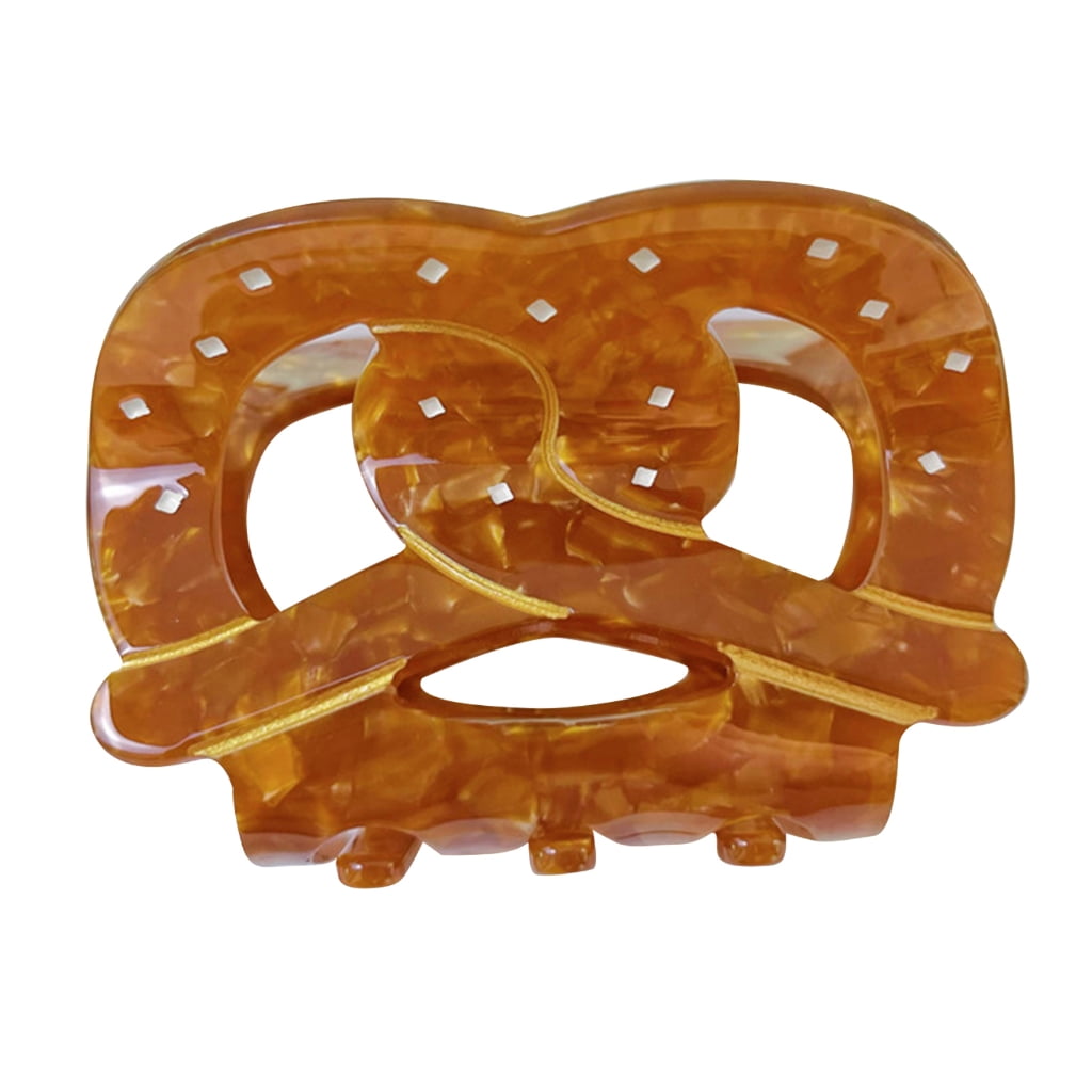 Apooke Ponytail Holder Large Round Hair Claw Clip Brown Hair Claw For ...