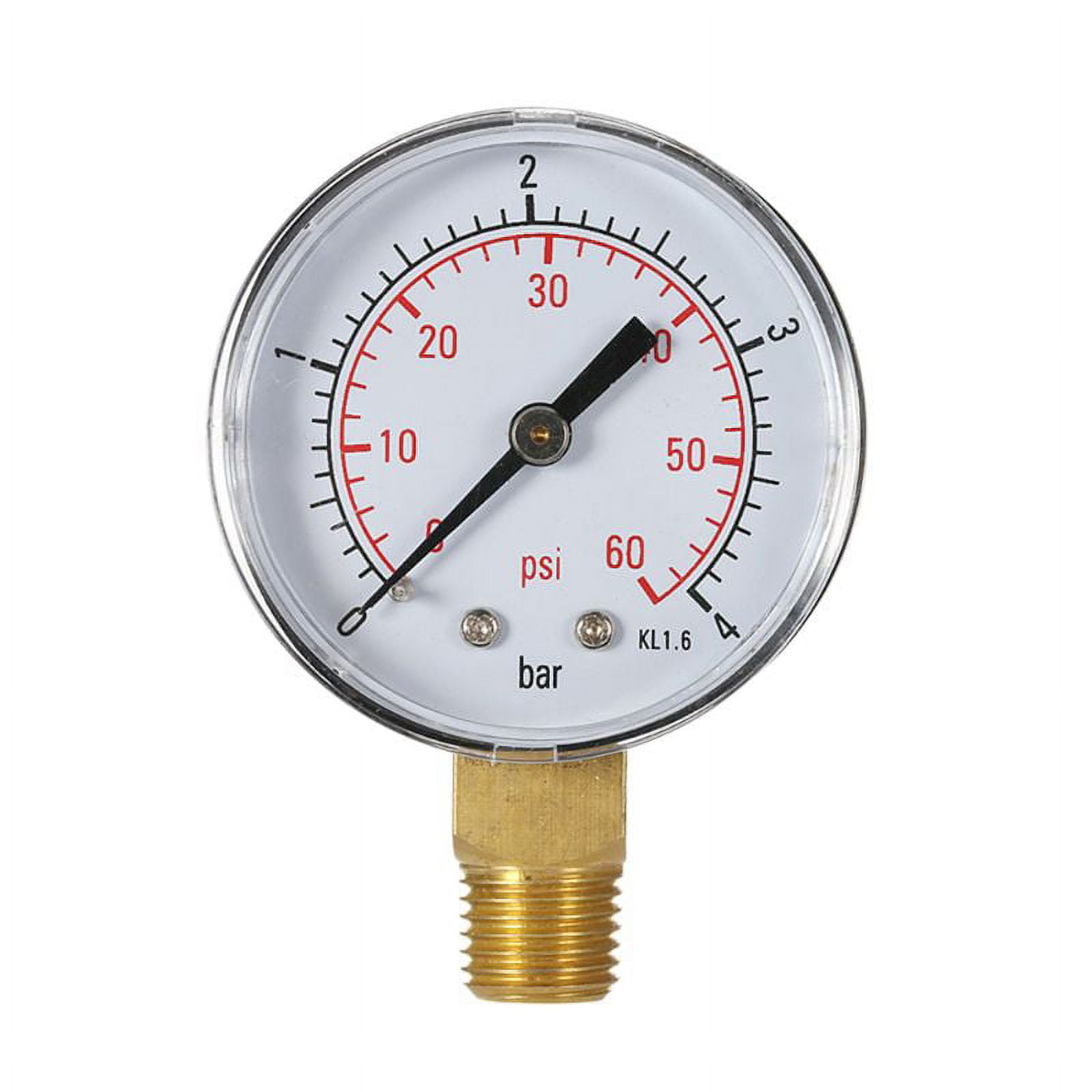 Apooke Portable Pressure Gauge 0-4bar/0-60psi Air Compressor Hydraulic ...