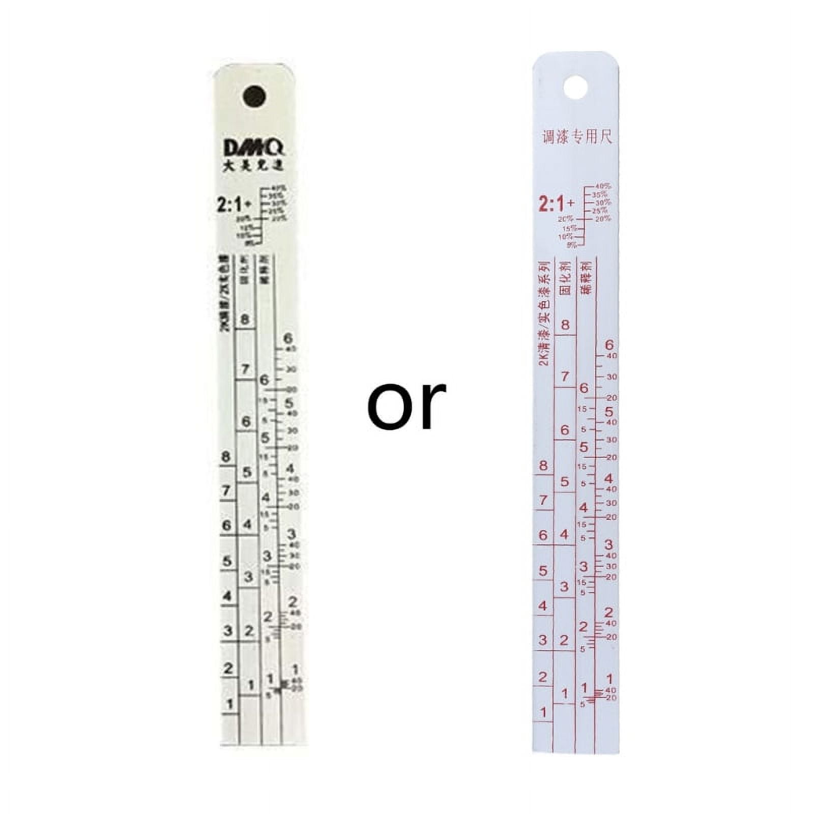 Apooke Precision- Ruler Stainless Steel Automobile Paint Mixing Ruler ...
