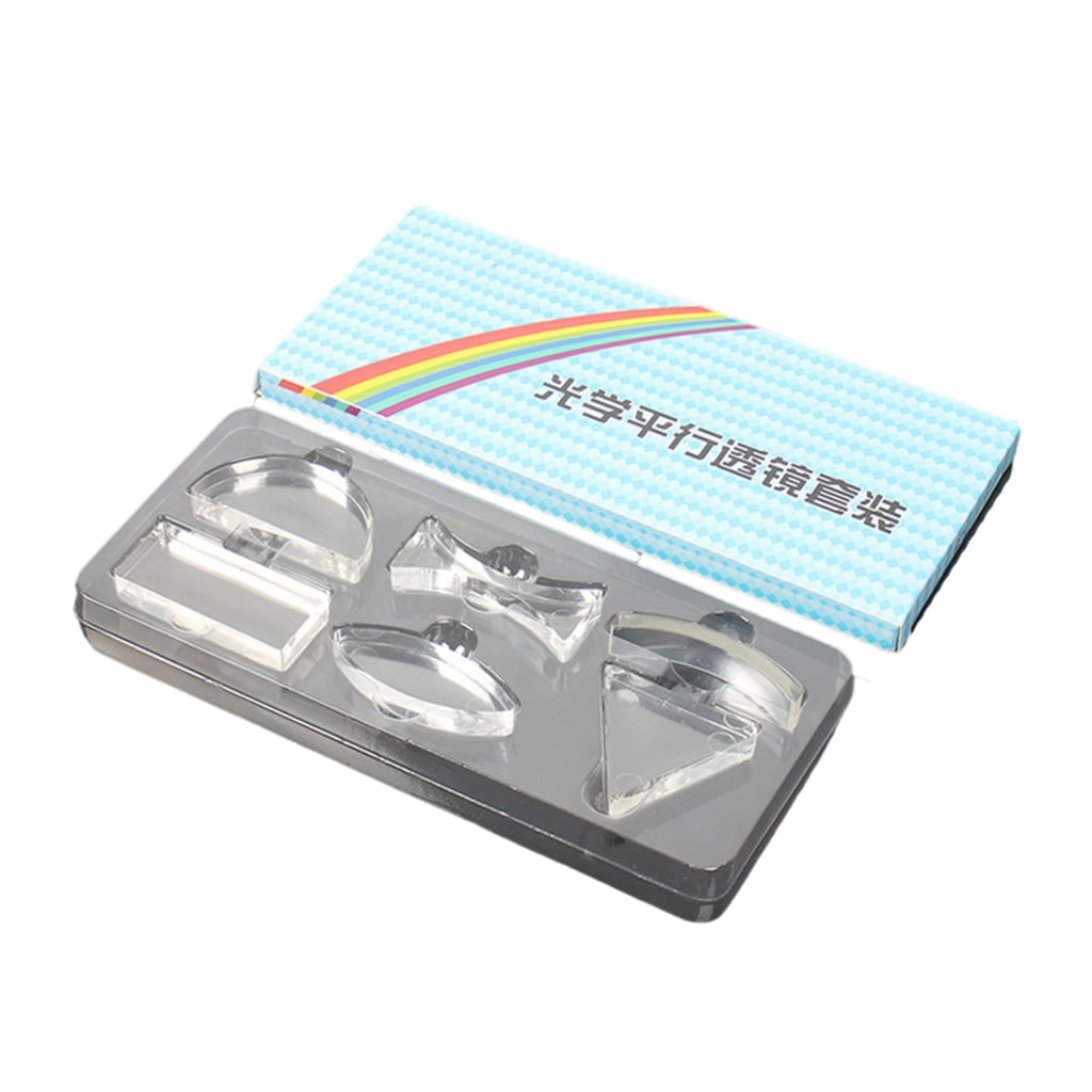 Apooke Prism Triangular Semicircle Rectangle Concave Convex Lens Set ...
