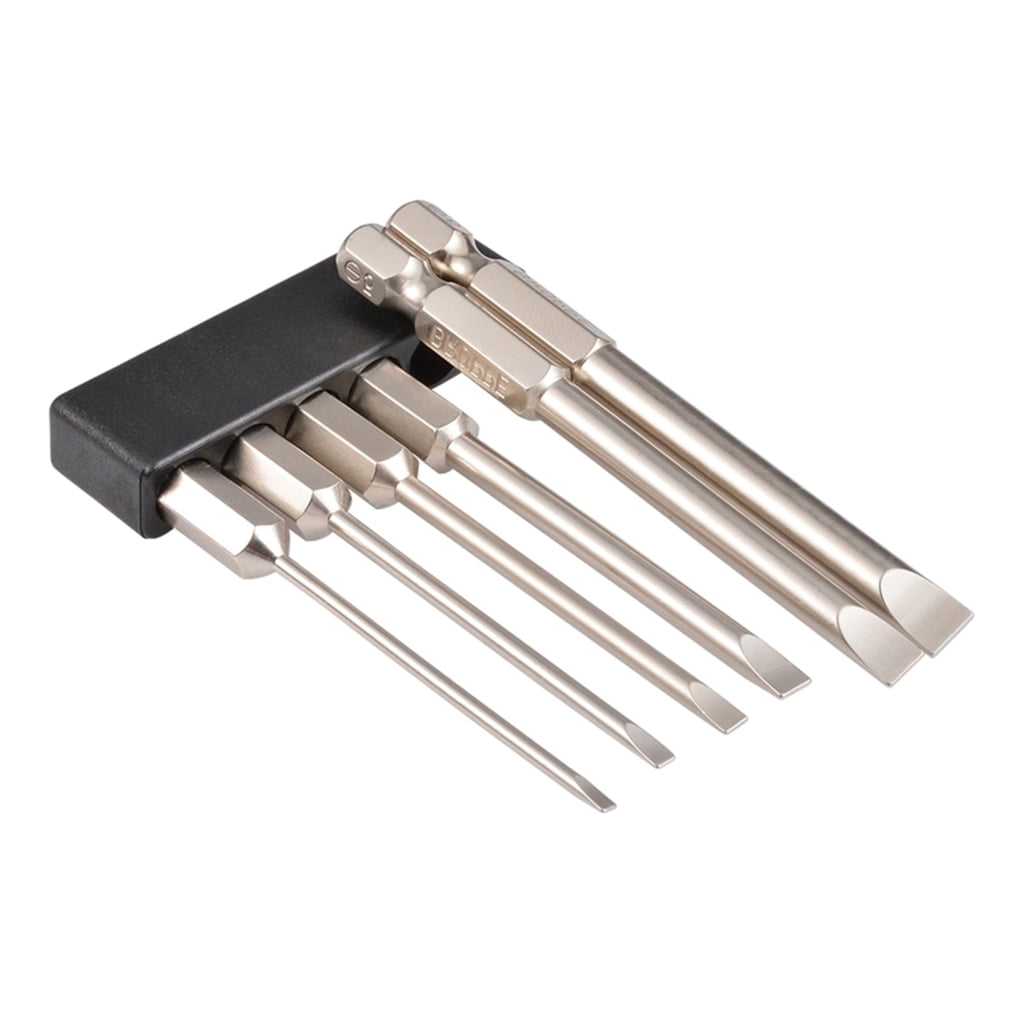 Apooke Quality Magnetic Flat Head Slotted Tip Screwdriver Bits for PC ...