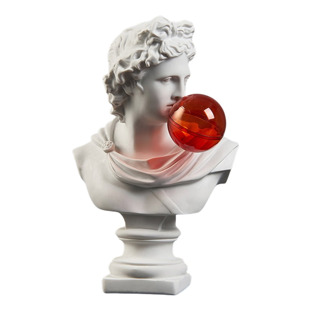 Apooke Resins Bubble Blowing Greek Bust Sculpture for Creative Desk and ...