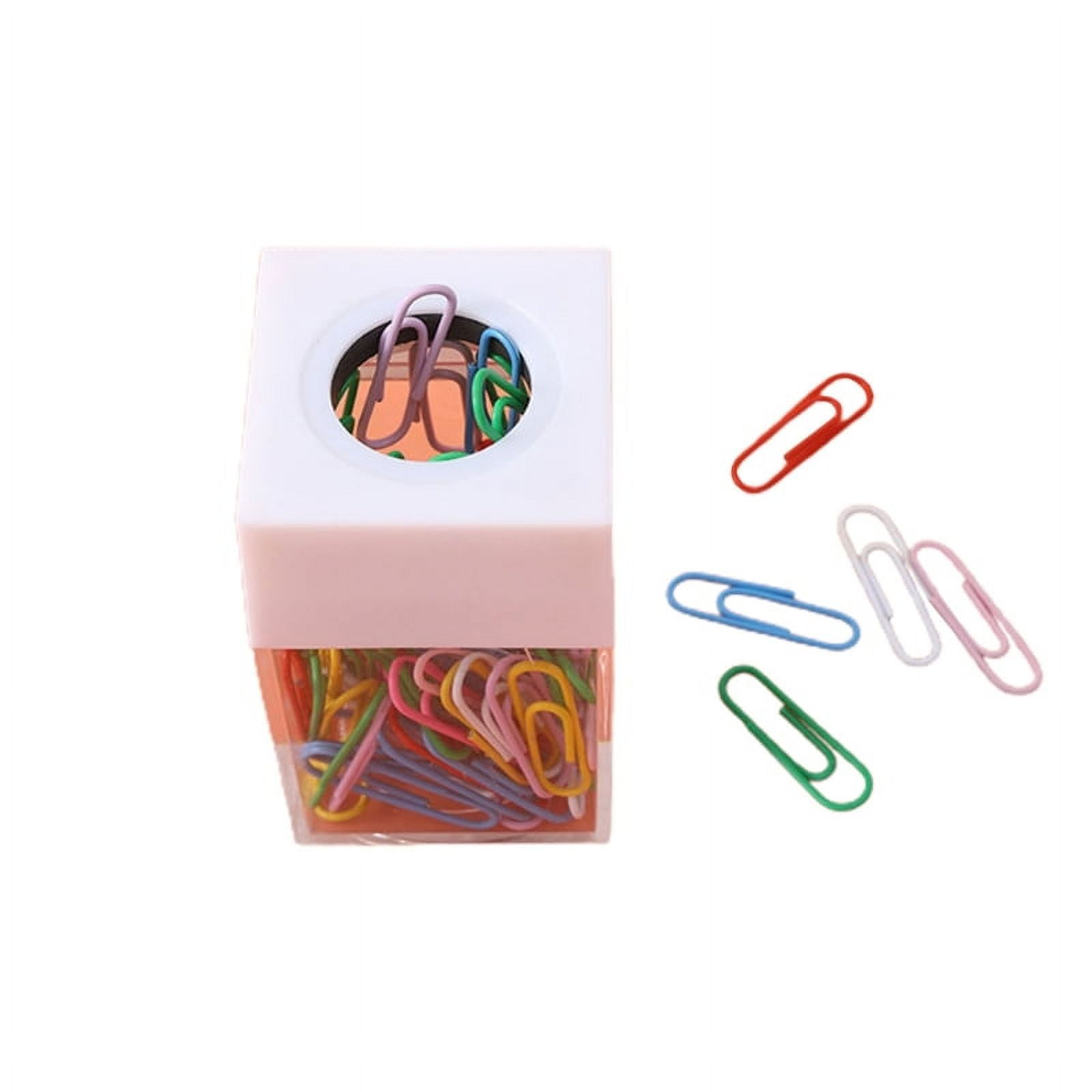 Apooke Small Clip Dispenser with Magnetic Top,Magnetic Paperclips ...