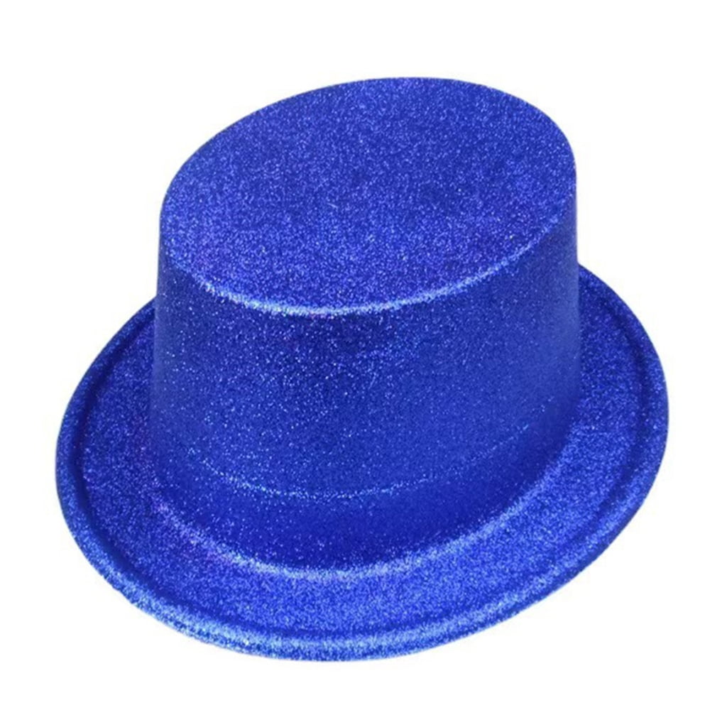 Apooke Sparkling Glitter Powder Fedora Hat Wide Brim Magician Top Hat ...