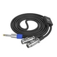 Apooke Standard 6.35mm(6.5mm) to Double 3Pin Output Cable Aux ...