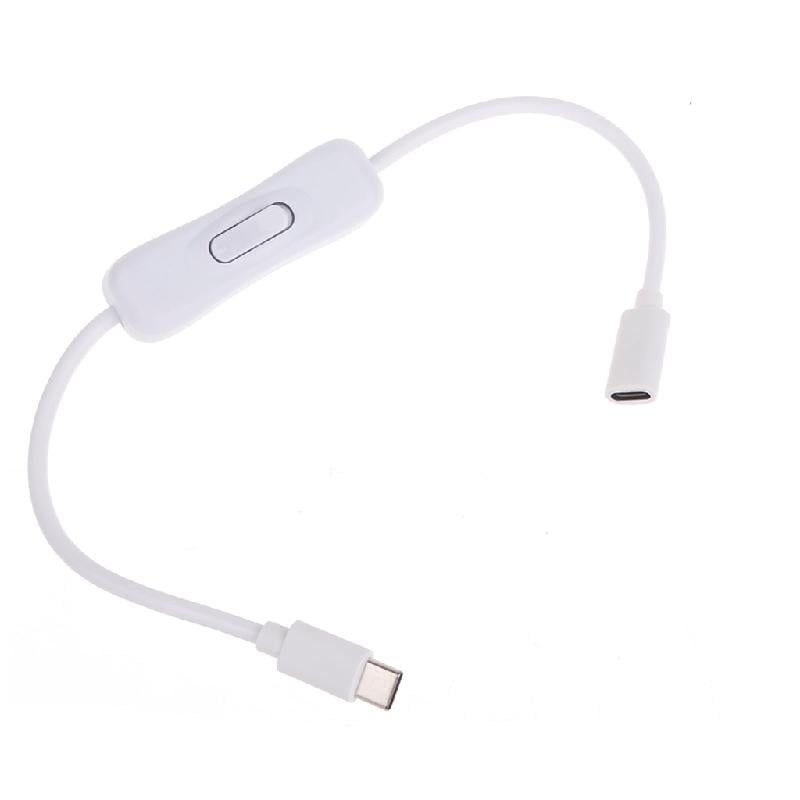 Apooke Type C Male to Female Switches Extension Cable with Button Power ...