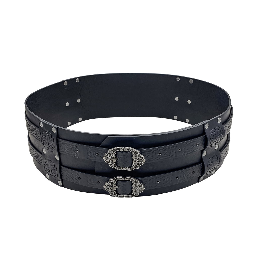 Apooke Viking Embossed Wide Belt Medieval Faux Belt Renaissance Knight ...