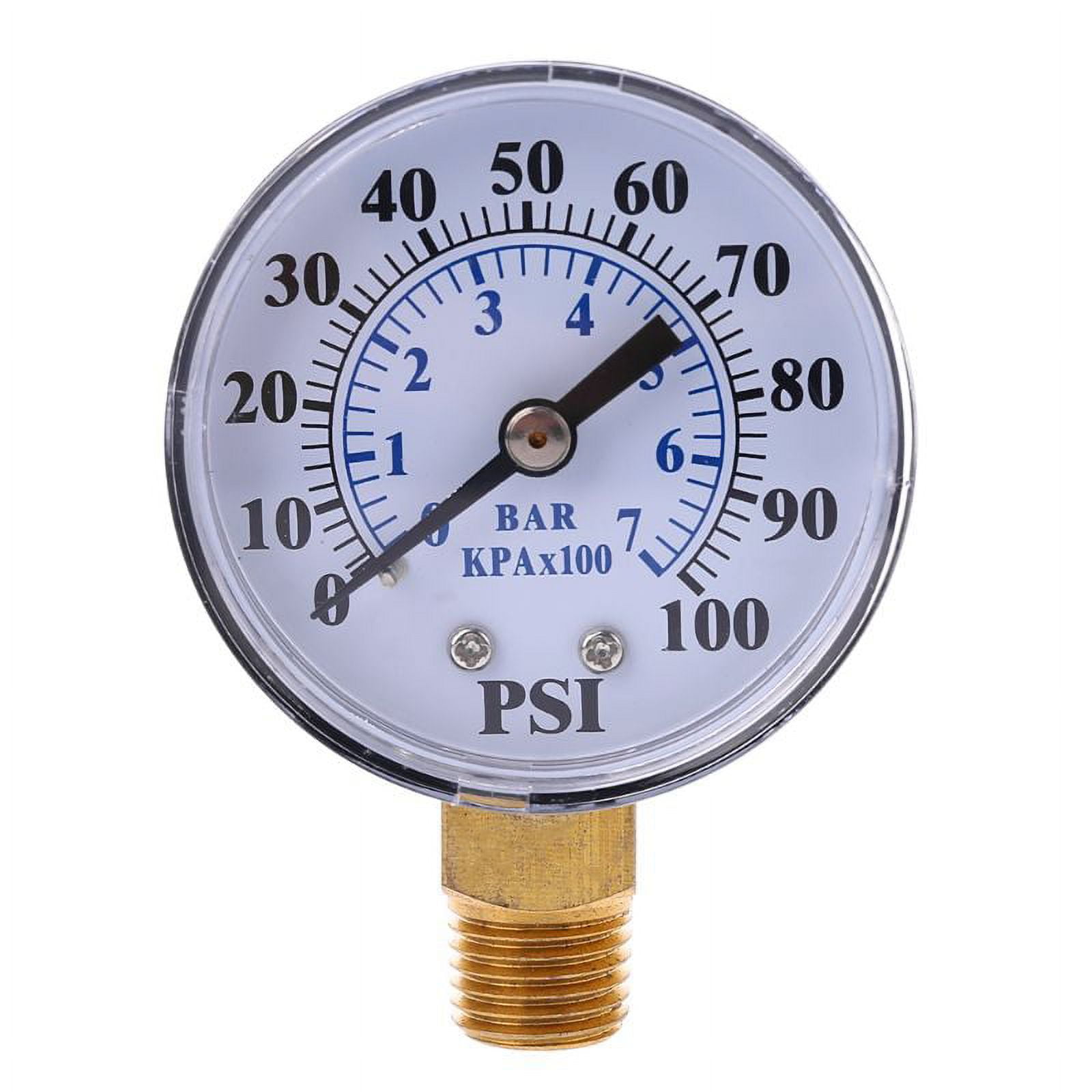Apooke Water Well Pump Lower Mount Pressure Gauge 0 to 100 PSI 1/4NPT 0 ...