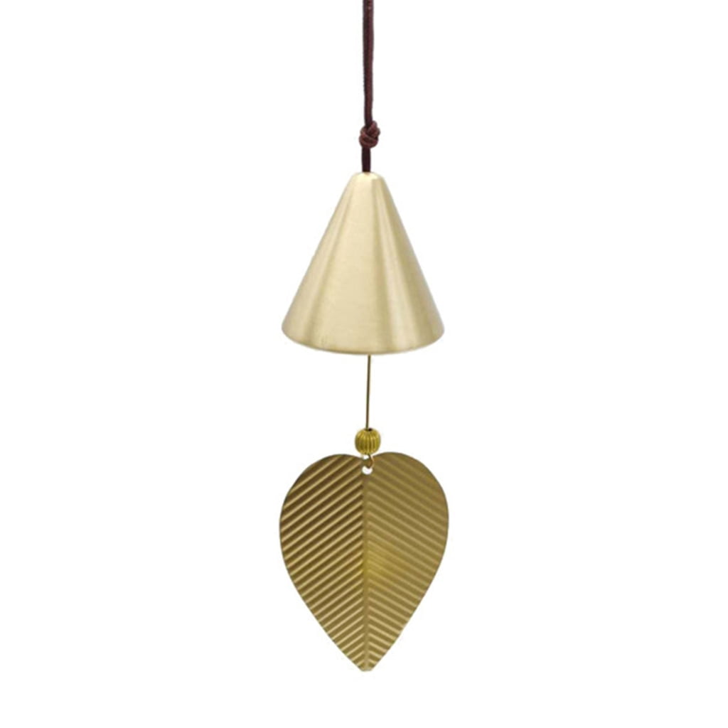 Apooke Wind Chimes Brass Leaf Bells Hangings Wind Chimes Decorations ...