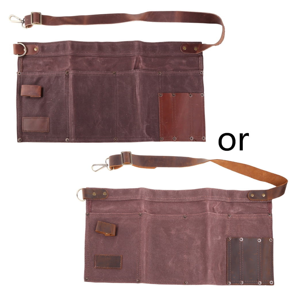 Apooke Women Kitchen Restaurant Waist Apron with Pocket Half Short ...