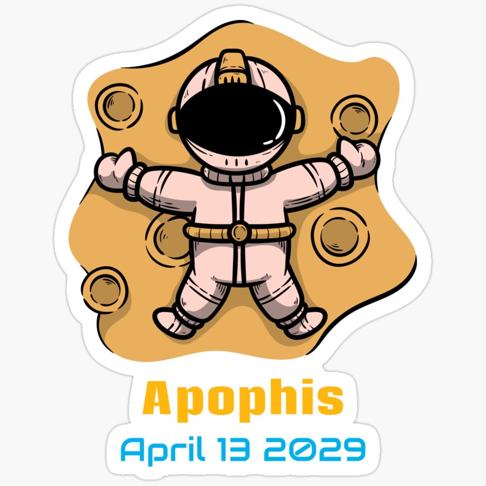 Apophis Asteroid April 13 2029 Sticker Phone Decal Water Bottle ...