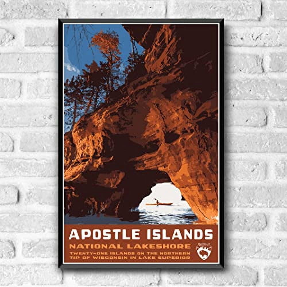 Apostle Islands National Lakeshore Vintage-Style Travel Poster - 8x10 ...