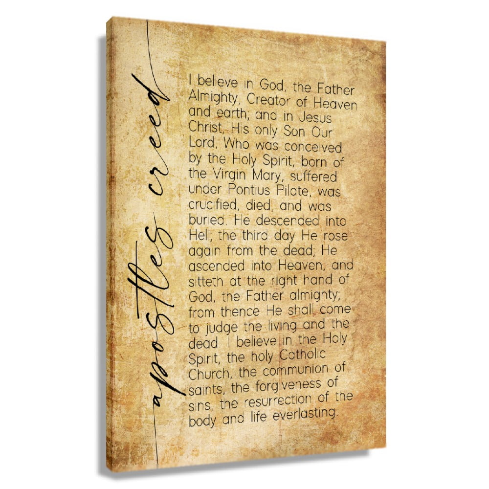 Apostles Creed Bible Quote Wall Art Scripture Posters Poster Nature ...
