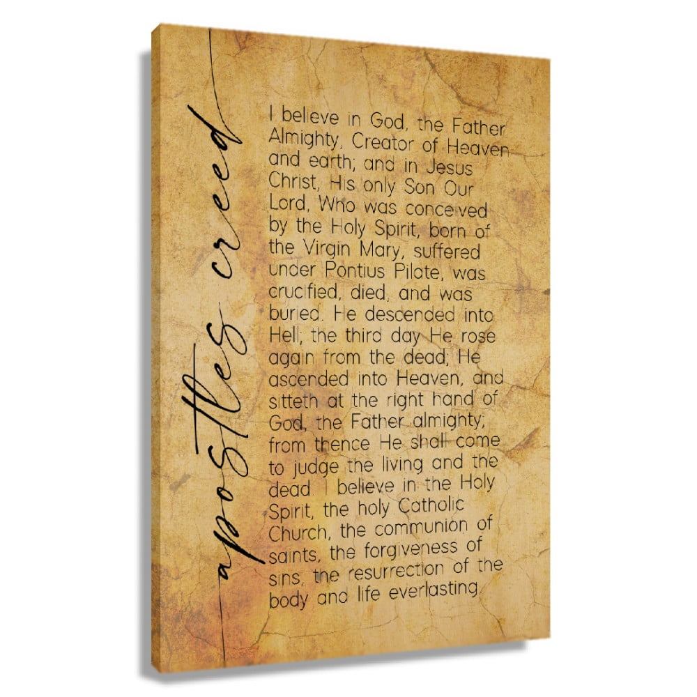 Apostles Creed Bible Scripture Wall Art Bible Poster Printing Printed ...