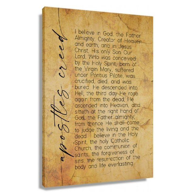 Apostles Creed Bible Scripture Wall Art Bible Poster Printing Printed ...